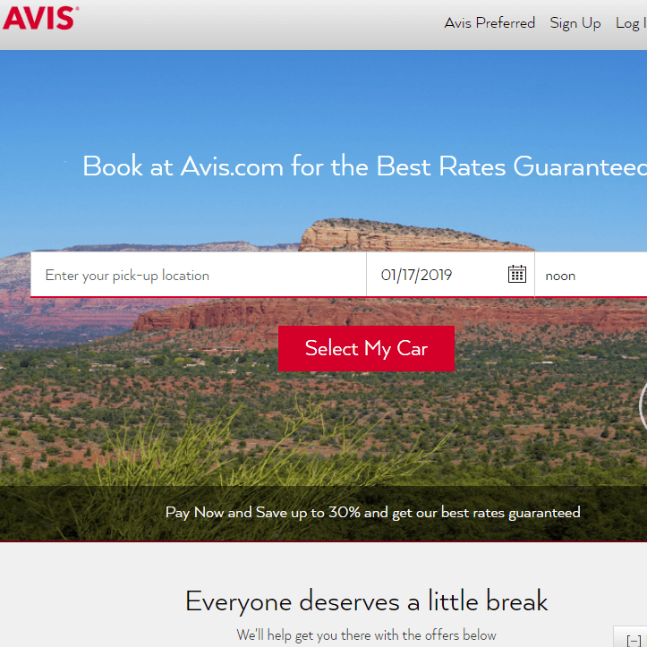 Avis & 18+ Car Rental Sites Like avis.com