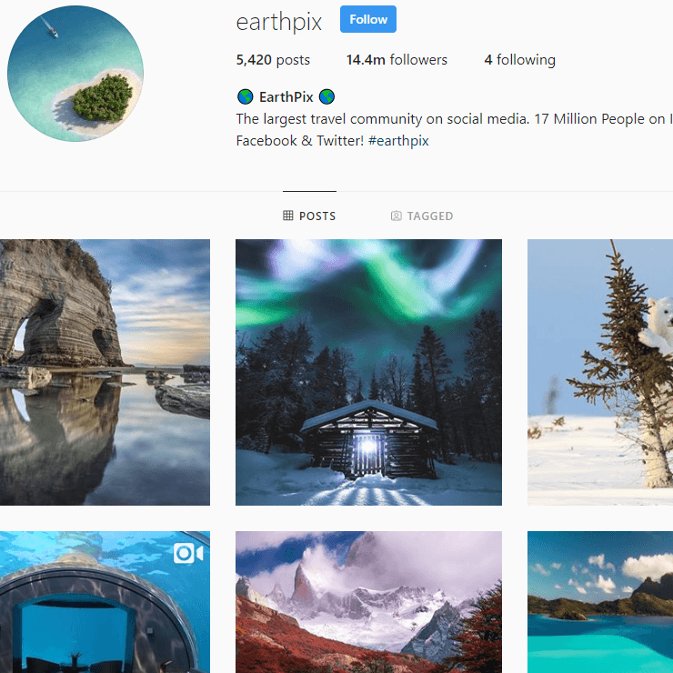 EarthPix & 6+ Instagram Travel Blogs Like