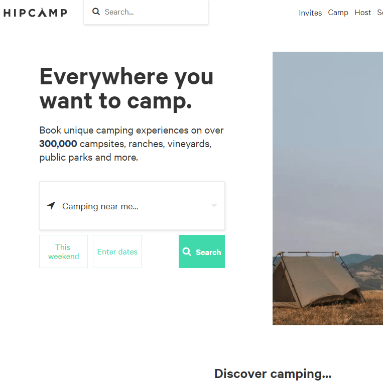 Hipcamp & 11+ Camping Sites Like