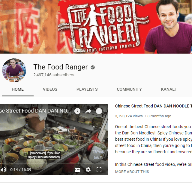 The Food Ranger & 10+ Travel Channels Like youtube.com