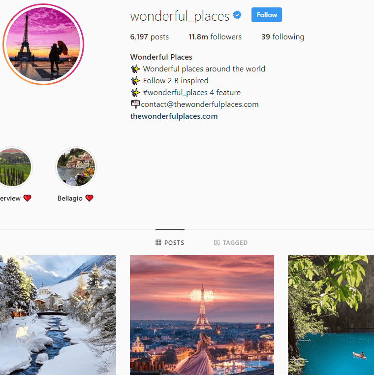 Wonderful Places & 6+ Instagram Travel Blogs Like