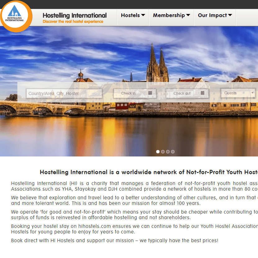 Hosteling International & 34+ Travel Sites Hall Of Fame Like hihostels.com