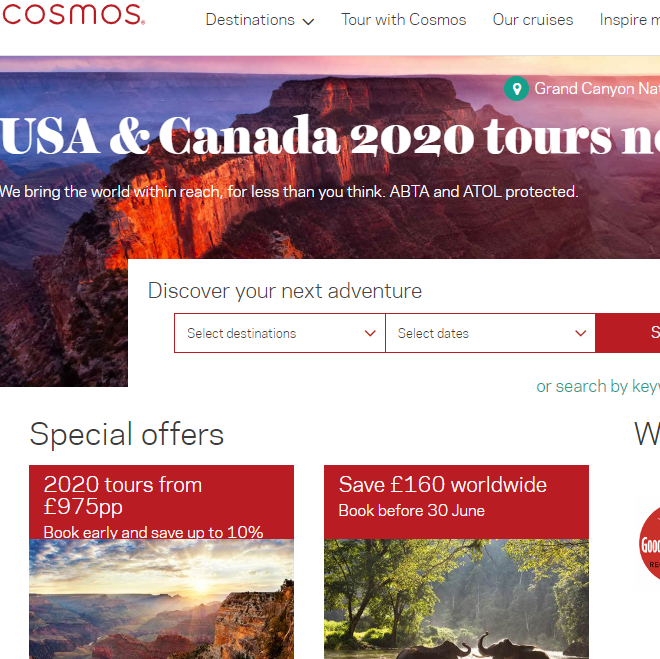 Cosmos & 16+ Vacation Packages Like cosmos.co.uk